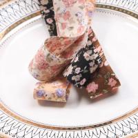 China Double sided small floral discount price ribbon DIY bow hair accessories clothing accessories gift box packaging accessories ribbon for sale