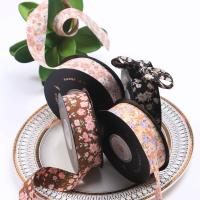 China Double sided small floral discount price ribbon DIY bow hair accessories clothing accessories gift box packaging accessories ribbon for sale