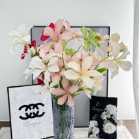 China 7-head artificial flame orchid, artificial Bauhinia, home decoration, artificial orchid, wedding shooting and decoration, artificial flower for sale