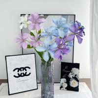 China 7-head artificial flame orchid, artificial Bauhinia, home decoration, artificial orchid, wedding shooting and decoration, artificial flower for sale
