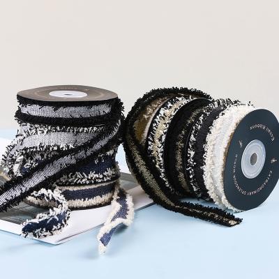 China Korean multi-color ribbon with small fragrant floral edges, fur and rough edges, clothing accessories, hair accessories, DIY neckline material decoration for sale