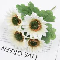 China Sunflower simulation flower countryside style sunflower home hotel wedding silk flower decoration ornament outdoor bouquet wholesale for sale