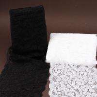 China 17CM wide lace hem, widened accessory decoration, black and white wide fabric, DIY bouquet packaging, matching for sale