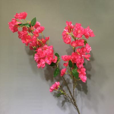 China Simulated cherry blossoms, crabapple blossoms, pear blossoms, apple blossoms, peach blossoms, new wedding artificial flowers, home decoration, engineering landscaping and trees for sale