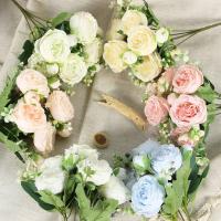 China 5 small rose artificial flowers, Korean-style bouquet, Persian and foreign peony artificial flowers, home wedding roses for sale