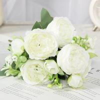 China 5 small rose artificial flowers, Korean-style bouquet, Persian and foreign peony artificial flowers, home wedding roses for sale