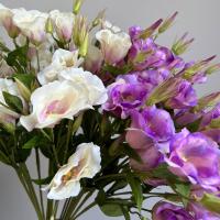 China 3 pieces of simulated Campanula flowers, home decoration ornaments, silk flowers, photography props, wedding road guides, scenery, fake flower bouquets for sale