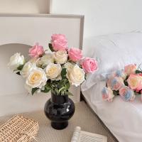 China Artificial rose single, Valentine's Day home, wedding decoration, flower wall, artificial flower, artificial flower manufacturer wholesale for sale