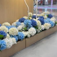 China Artificial hydrangea, wedding hotel, flower arrangement, floral art, background flower arrangement, artificial flower, single hydrangea for sale