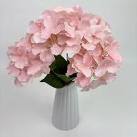China Artificial hydrangea with leaves, artificial flower wedding setting, wedding signage decoration, home placement for sale