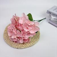 China Artificial hydrangea with leaves, artificial flower wedding setting, wedding signage decoration, home placement for sale