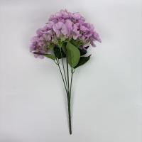 China Artificial hydrangea with leaves, artificial flower wedding setting, wedding signage decoration, home placement for sale