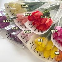 China Simulated bouquet with moisturizing touch, tulip high-end flower arrangement, living room cake decoration, fake flower decoration, dried flowers for sale