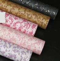 China 57*57cm Leopard Pattern Flower Packaging Paper for Sweet and Spicy Valentine's Day Bouquets Florist Wrapping for sale