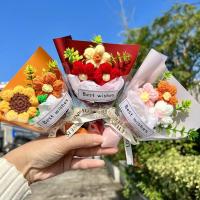 China A mini plush woolen artificial flower bouquet is ready as a gift for your girlfriend for Children's Day on June 1st Wholesale of products for sale