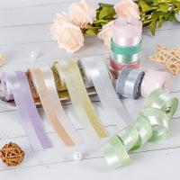 China Wholesale of flower packaging ribbons, gold and silver weft silk thread gift boxes, decorative flower bouquets, bundling straps, bar and holder straps for sale