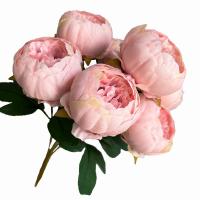 China 7-head core peony simulation bouquet wedding flower material peony peony wedding hall simulation flower for sale