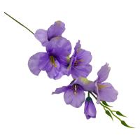 China Simulated flower small single sword orchid fake flower cross-border hot selling floral bouquet high-end silk flower small orchid table flower arrangement for sale