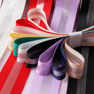 China Meisida Gold and Silver Onion Ribbed Ribbon Gift Box Packaging Decorative Ribbon Bow Bouquet Packaging Materials for sale