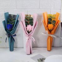 China Cross border hot selling sunflower eucalyptus single bouquet, Teacher's Day gift, teacher soap flower, Valentine's Day promotion bouquet for sale