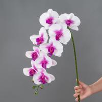 China Simulated flowers with a high-end and realistic feel, artificial butterfly orchid flower ornaments, fake flower decorations, flower bouquets, wedding flowers Orchid pot for sale
