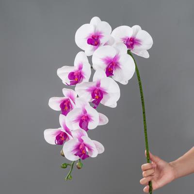 China Simulated flowers with a high-end and realistic feel, artificial butterfly orchid flower ornaments, fake flower decorations, flower bouquets, wedding flowers Orchid pot for sale