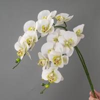 China Simulated flowers with a high-end and realistic feel, artificial butterfly orchid flower ornaments, fake flower decorations, flower bouquets, wedding flowers Orchid pot for sale