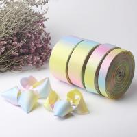 China Meisida single-sided ribbon rainbow rainbow rainbow ribbon ribbon ribbon ribbon cake packaging ribbon DIY material flower bundle ribbon for sale