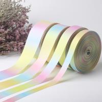 China Meisida single-sided ribbon rainbow rainbow rainbow ribbon ribbon ribbon ribbon cake packaging ribbon DIY material flower bundle ribbon for sale