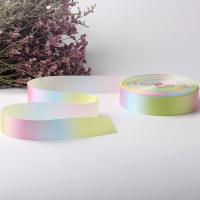 China Meisida single-sided ribbon rainbow rainbow rainbow ribbon ribbon ribbon ribbon cake packaging ribbon DIY material flower bundle ribbon for sale