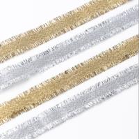 China Meisida Gold and Silver Scallion Haired Ribbon Gift Flower Cake Baking Wedding Decoration Gold and Silver Scallion Ribbon for sale