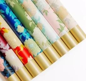 China Yuyin Paper National Color Peony Vintage Flower Packaging Paper for sale