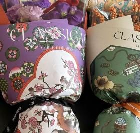 China Classical Palace Style Pictorial Flower Arrangement Flower Packaging Paper for sale