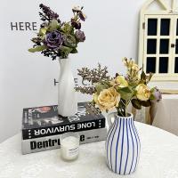 China French style grilled multi headed rose simulation flower table flower arrangement, hand-held flower, fake flower bouquet decoration for sale