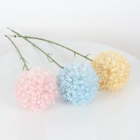 China Customized single scallion ball plastic flower wedding simulation flower wedding hall road guide flower arrangement decoration fake flower for sale