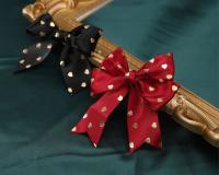 China 2.5cm Valentine's Day Hot Stamped Love Ribbon Ribbon Flower Bouquet Gift Packaging Ribbon Handheld Flower Shop for sale
