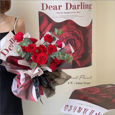 China Florist Wrapping Paper for Valentine's Day Bouquets Waterproof Ouya Material 30-45 Days Shipping Time for sale