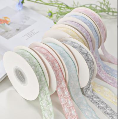 China 2.5cm Chinese traditional pattern fish scale pattern ribbon flower packaging souvenir decoration material ribbon for sale