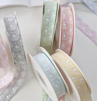 China 2.5cm Chinese traditional pattern fish scale pattern ribbon flower packaging souvenir decoration material ribbon for sale