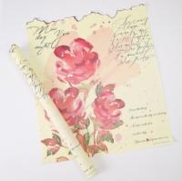 China Flame Lover Art Paper Fire Edge Retro Cowhide Flower Packaging Paper for sale