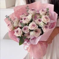 China Thickened linen fiber paper with a high-end feel for flower bouquet wrapping paper and handcrafted flower shop floral art materials for sale