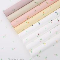 China 57*57cm Fashion Tulip Ouya Paper Waterproof Floral Flower Packaging Paper for sale