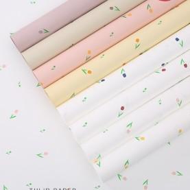 China 57*57cm Fashion Tulip Ouya Paper Waterproof Floral Flower Packaging Paper for sale