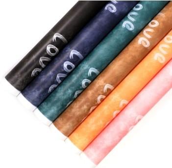 China Nuosha Paper Love No Trace Waterproof Floral Flower Packaging Paper for sale