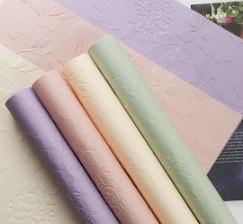 China Fashion 3D Embossed Rose Relief Art Flower Packaging Paper for Specialty Arrangements for sale