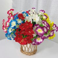 China Simulated morning glory, trumpet flower, fake flower, bundle morning glory, silk flower, engineering soft decoration, simulated flower, cross-border artificial flower for sale