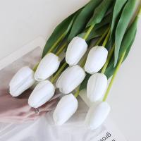 China Artificial flowers with a wet feel, high-end texture, tulip home decoration ornaments, photography props, Lafite tulip artificial flowers for sale