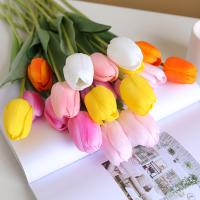 China Artificial flowers with a wet feel, high-end texture, tulip home decoration ornaments, photography props, Lafite tulip artificial flowers for sale
