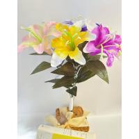 China Lily simulation flower home dining table decoration fake bouquet wedding flowers wedding photography props for sale