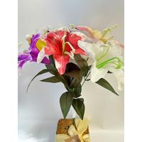 China Lily simulation flower home dining table decoration fake bouquet wedding flowers wedding photography props for sale